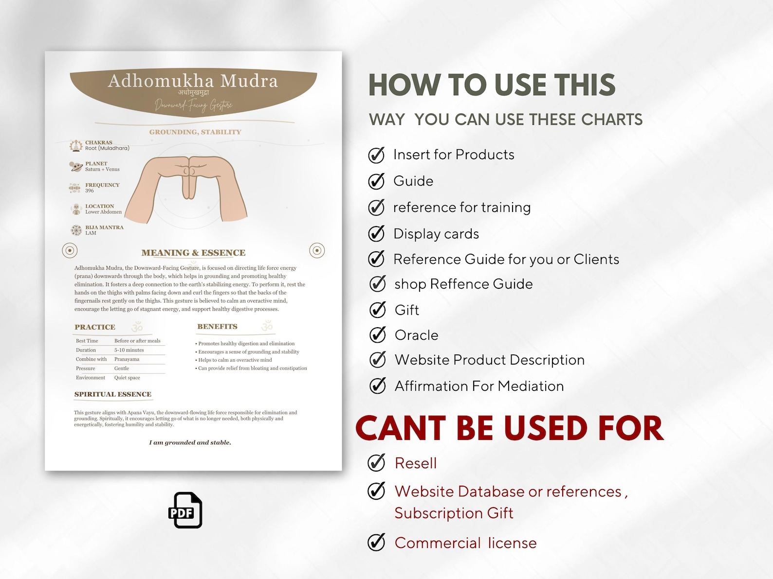 Mudra Guide: Hand Yoga Cards for Meditation (digital Download, A4/A5 ...