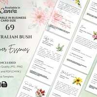 69 Australian Bush Flower Essences Business Card Templates Editable ...