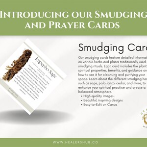 Smudging & Prayer Cards Set: Spiritual Cleansing Guide - Etsy