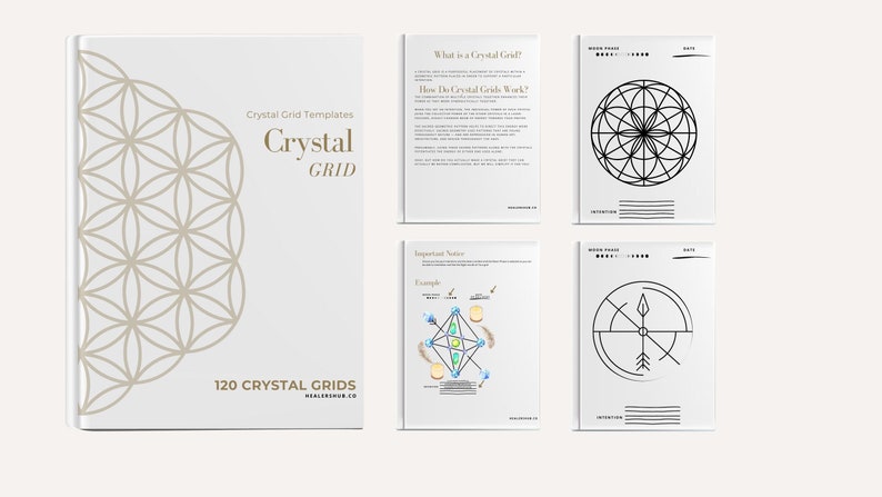 120 Crystal Grid Templates: Sacred Geometry Layouts (PDF Printable) - Etsy
