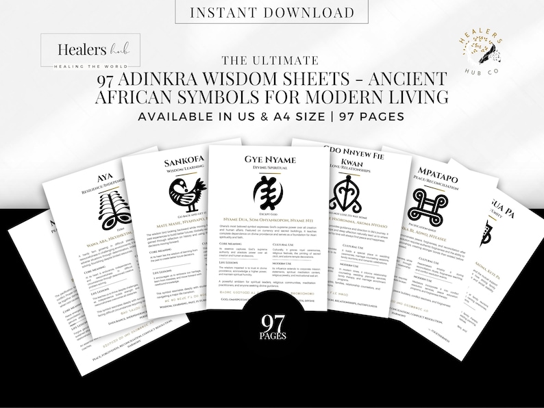 Adinkra Wisdom Cards: African Symbol Oracle, Meditation & Education ...