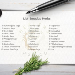 Herb Smudge Card Set: 30 Herb Meanings, Smudging Guide (digital ...