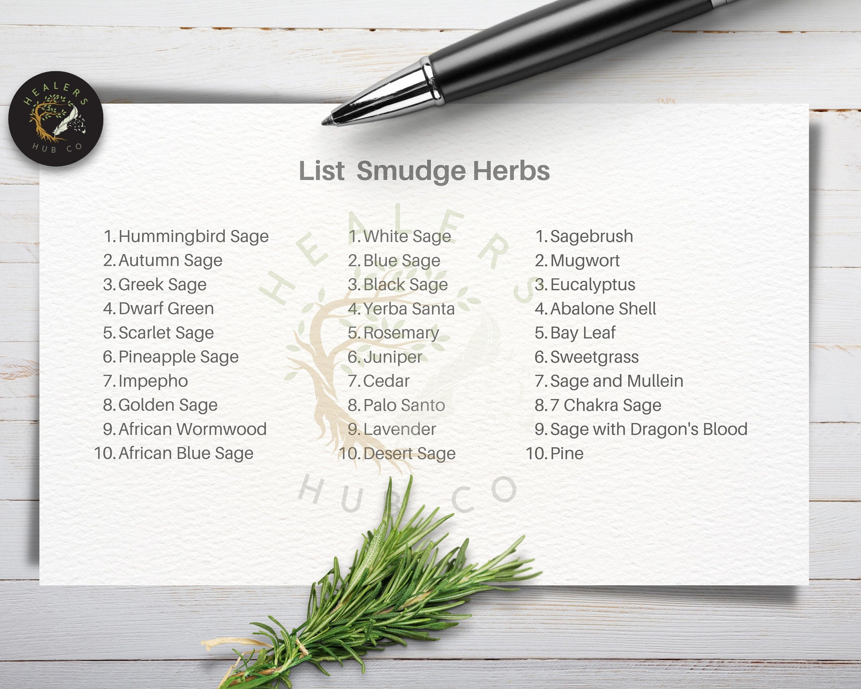30 Herb Smudge Cards Spiritual Smudging Cards Smudging - Etsy