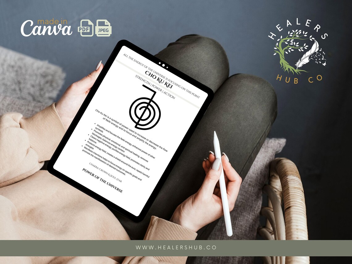 Reiki Symbols Bundle: Digital Cards With Canva Template | Usui, Karuna ...