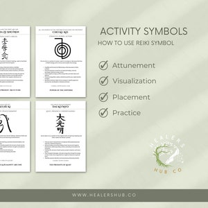 7 Reiki Symbols Meaning Cards: Editable Usui Reiki (digital Download ...