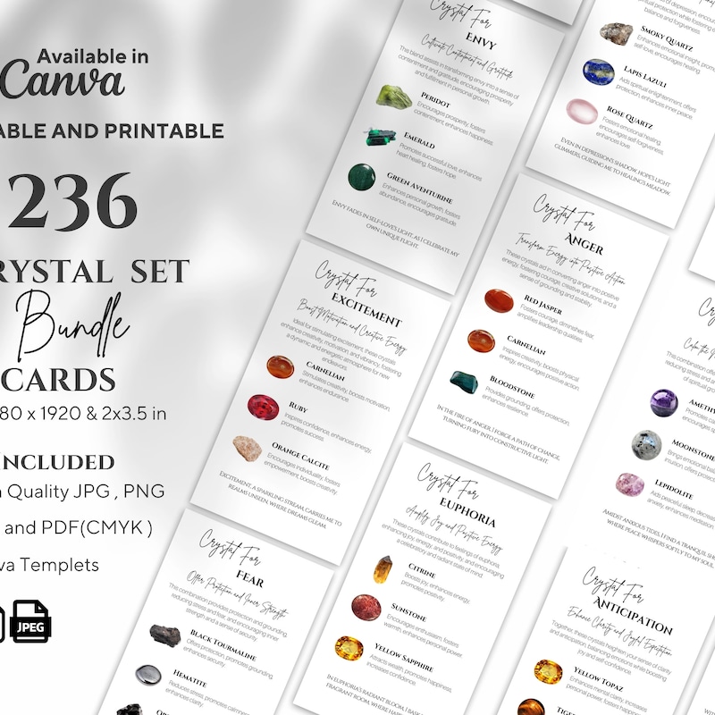 Printable Crystal Cards - Etsy