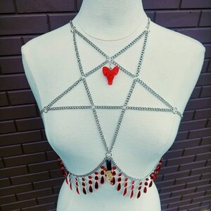Customized Pentagram Star Body Chain - Etsy