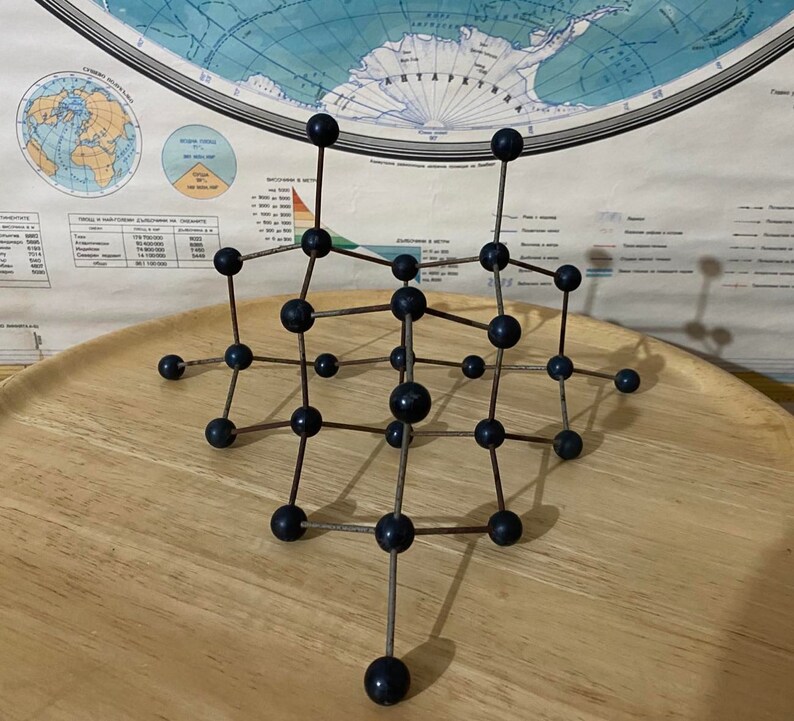 Vintage Educational Model of Crystal Lattice of Chemical Element - Etsy