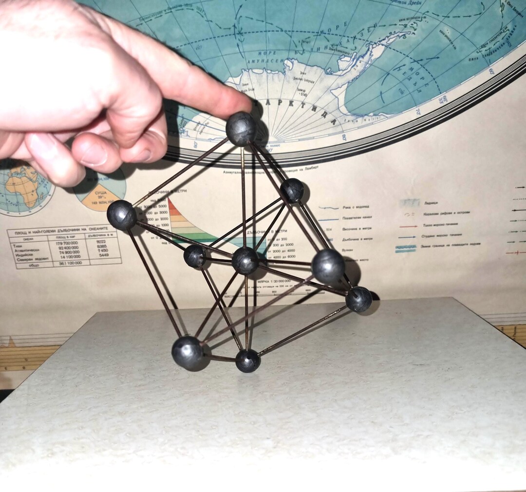 Vintage Chemistry Educational Model - Crystal Lattice; an Original Gift ...