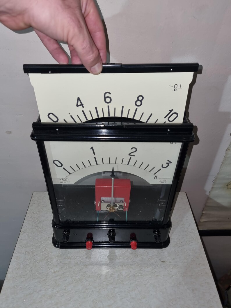 1971 Ammeter, Bakelite Unit, Classroom Model, Industrial Style, Man ...