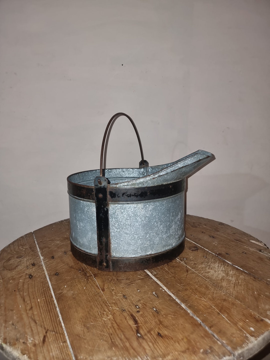 Vintage Metal Bucket, Bucket, Container, Trough, for the Garden - Etsy