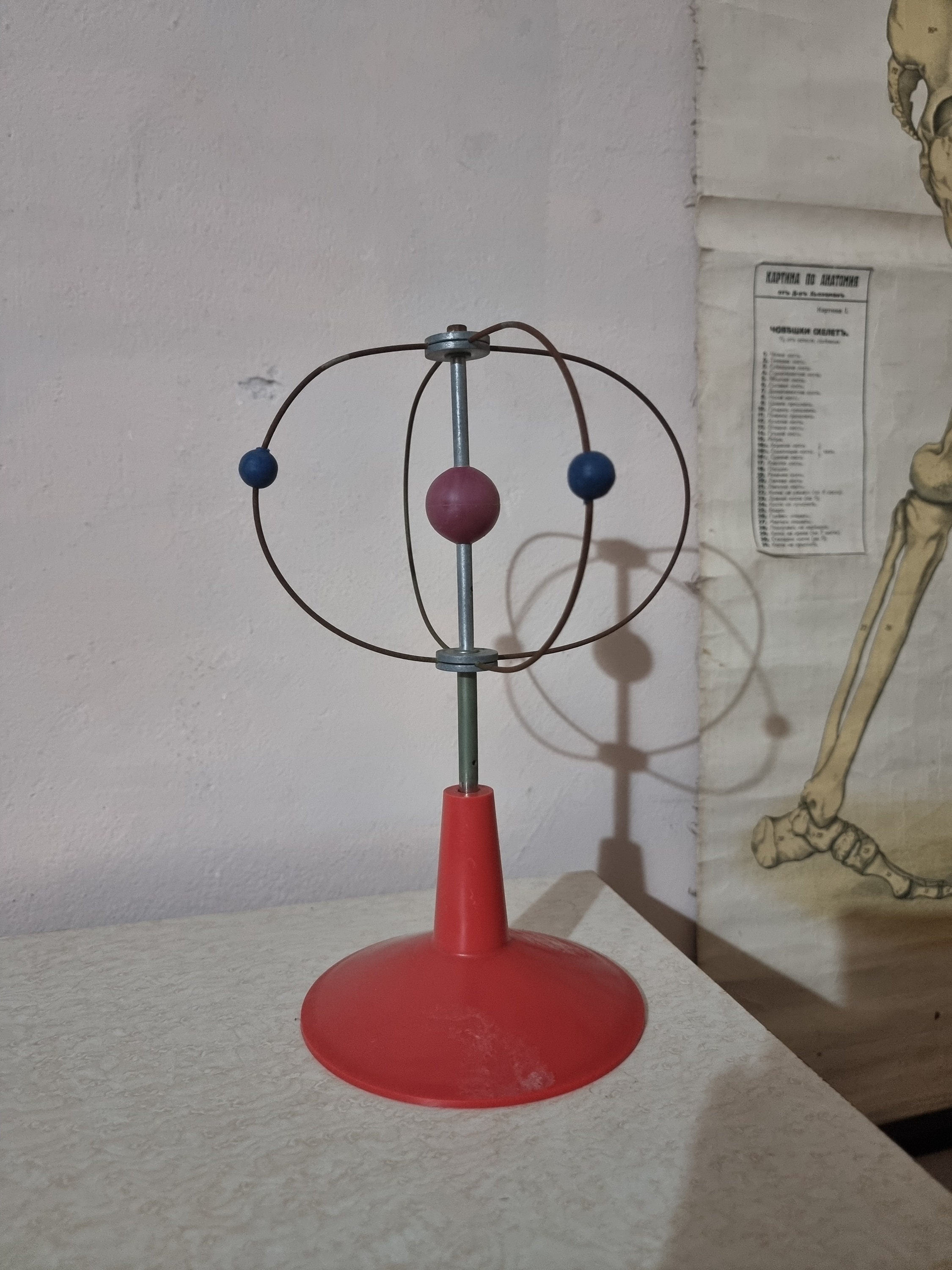 Vintage Atomic Model. Structure of the Atom of a Chemical Element ...