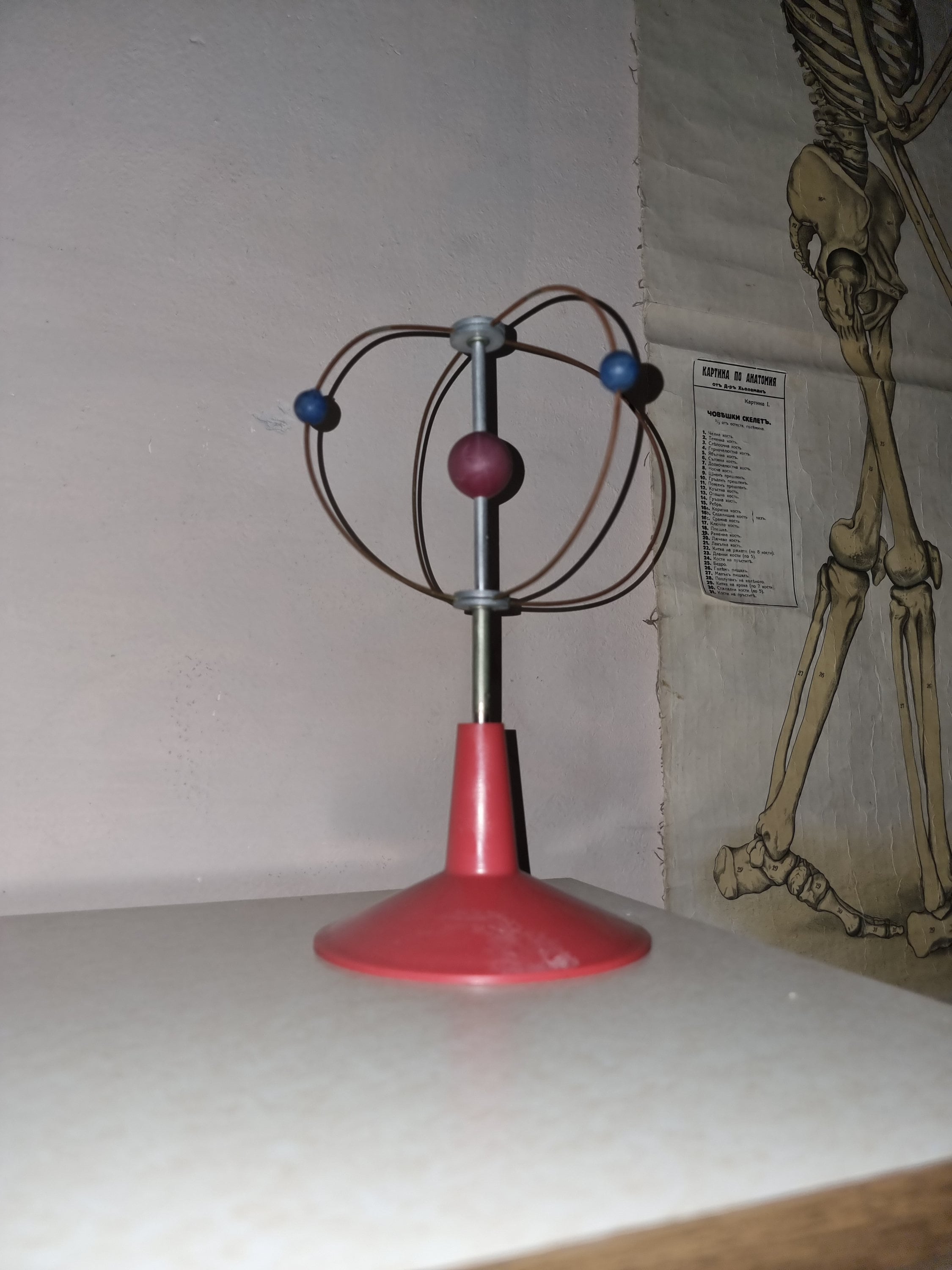 Vintage Atomic Model. Structure of the Atom of a Chemical Element ...
