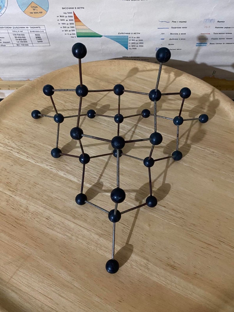 Vintage Educational Model of Crystal Lattice of Chemical Element - Etsy
