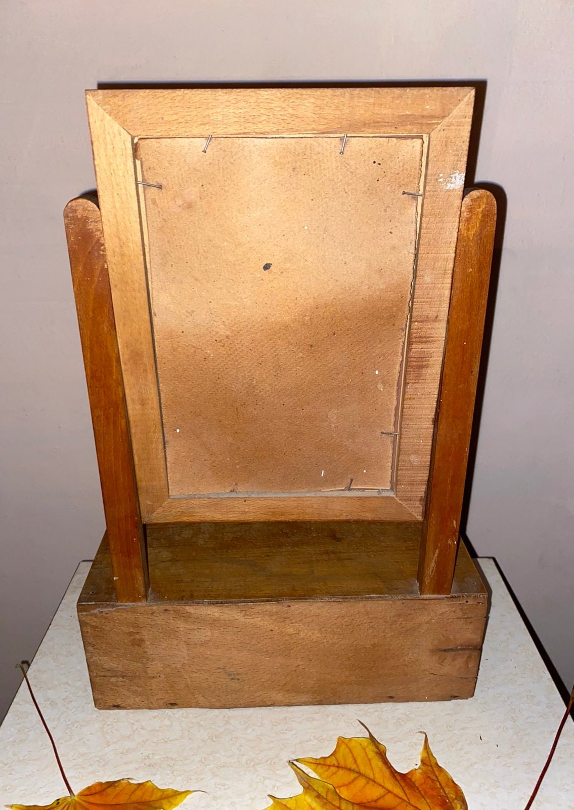 Vintage Small Wooden Dressing Table in Rustic Style; Dresser With ...
