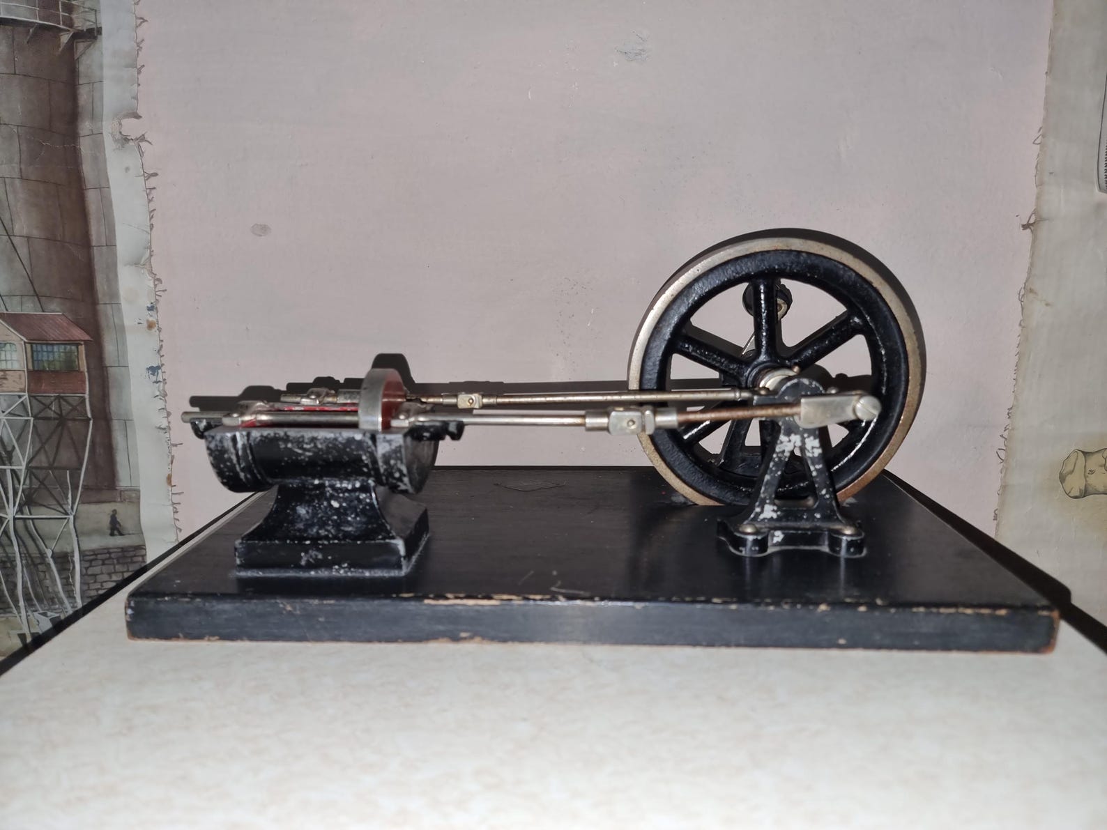Vintage Steam Engine Model; Vintage Metal Machine; Antique Decor - Etsy