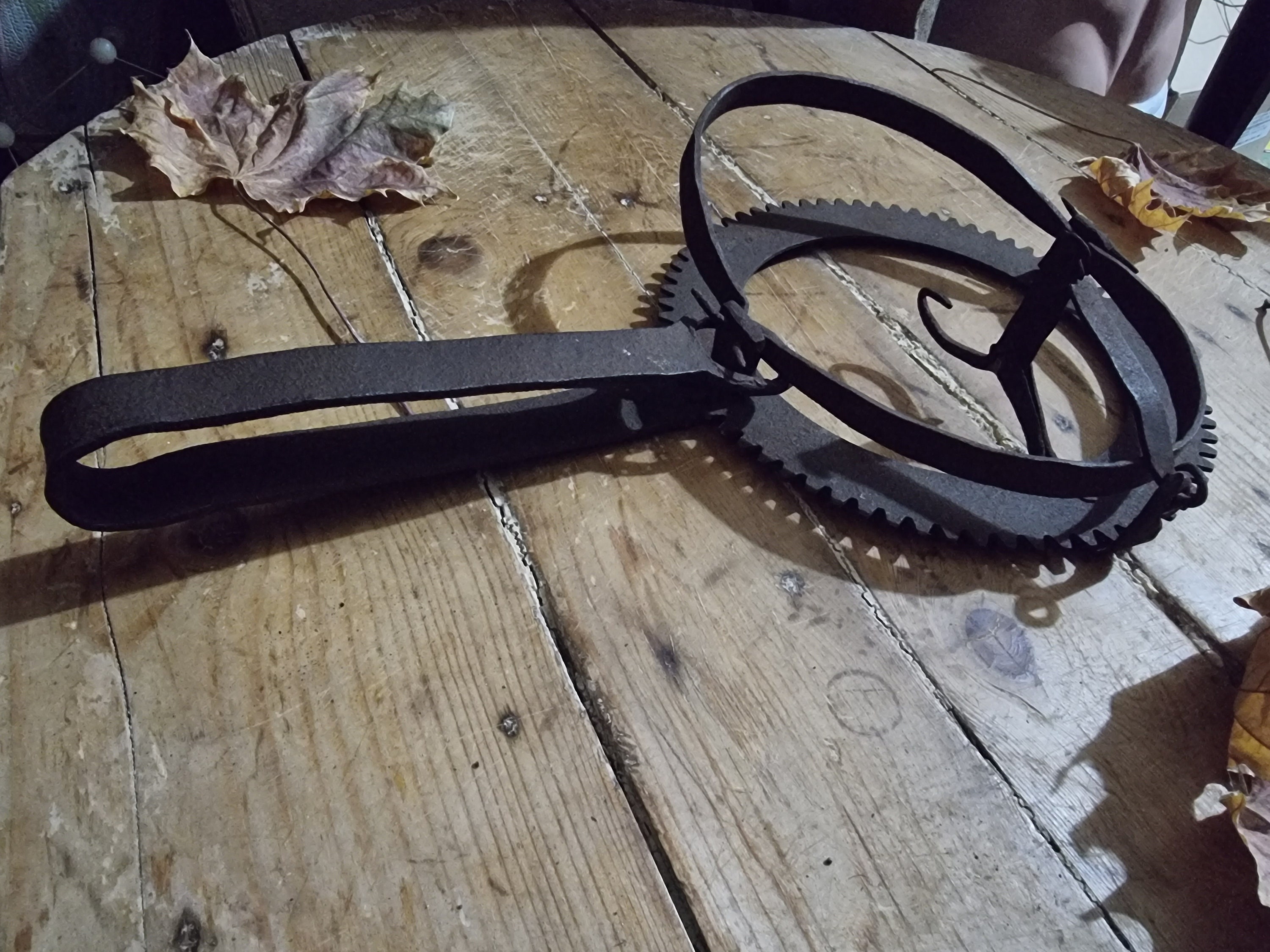 Antique Wrought Iron Wolf Trap. Iron Wrought Wolf Trap. Wrought Iron ...