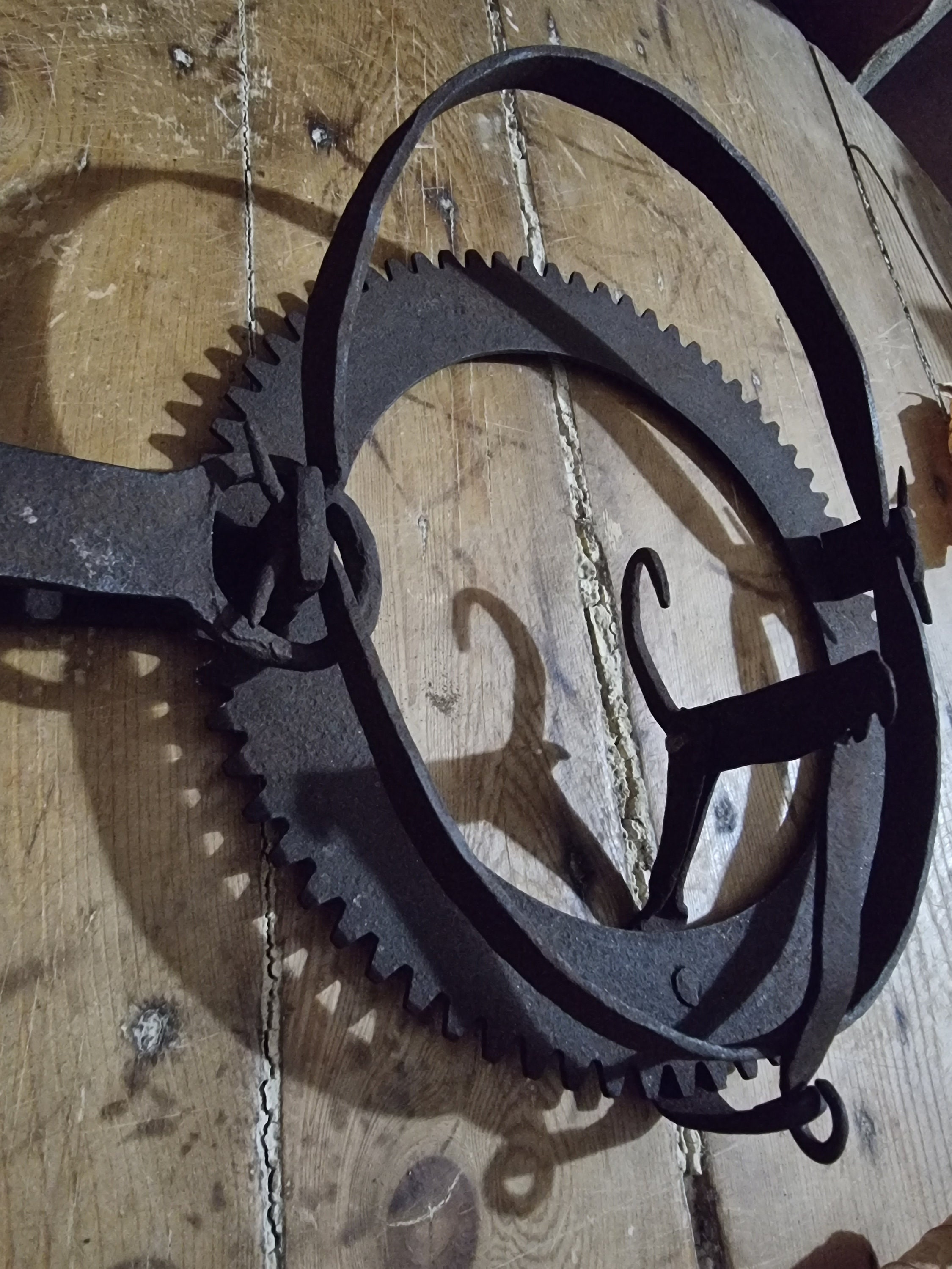 Antique Wrought Iron Wolf Trap. Iron Wrought Wolf Trap. Wrought Iron ...