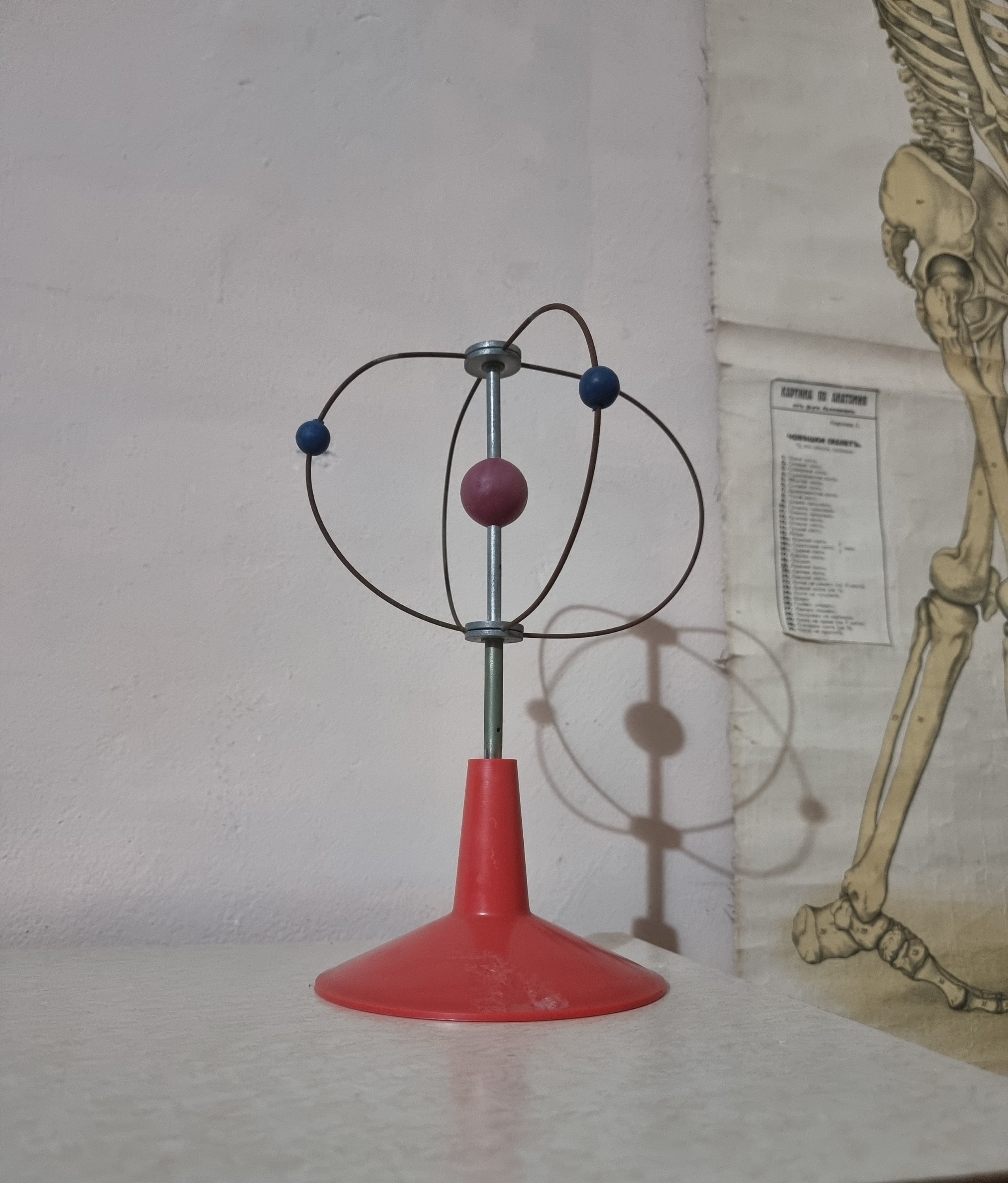 Vintage Atomic Model. Structure of the Atom of a Chemical Element ...