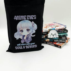 Anime Eyes, Chibi Eyes Mini Tote Bag, Manga Tote Bags, Book Tote Bag ...