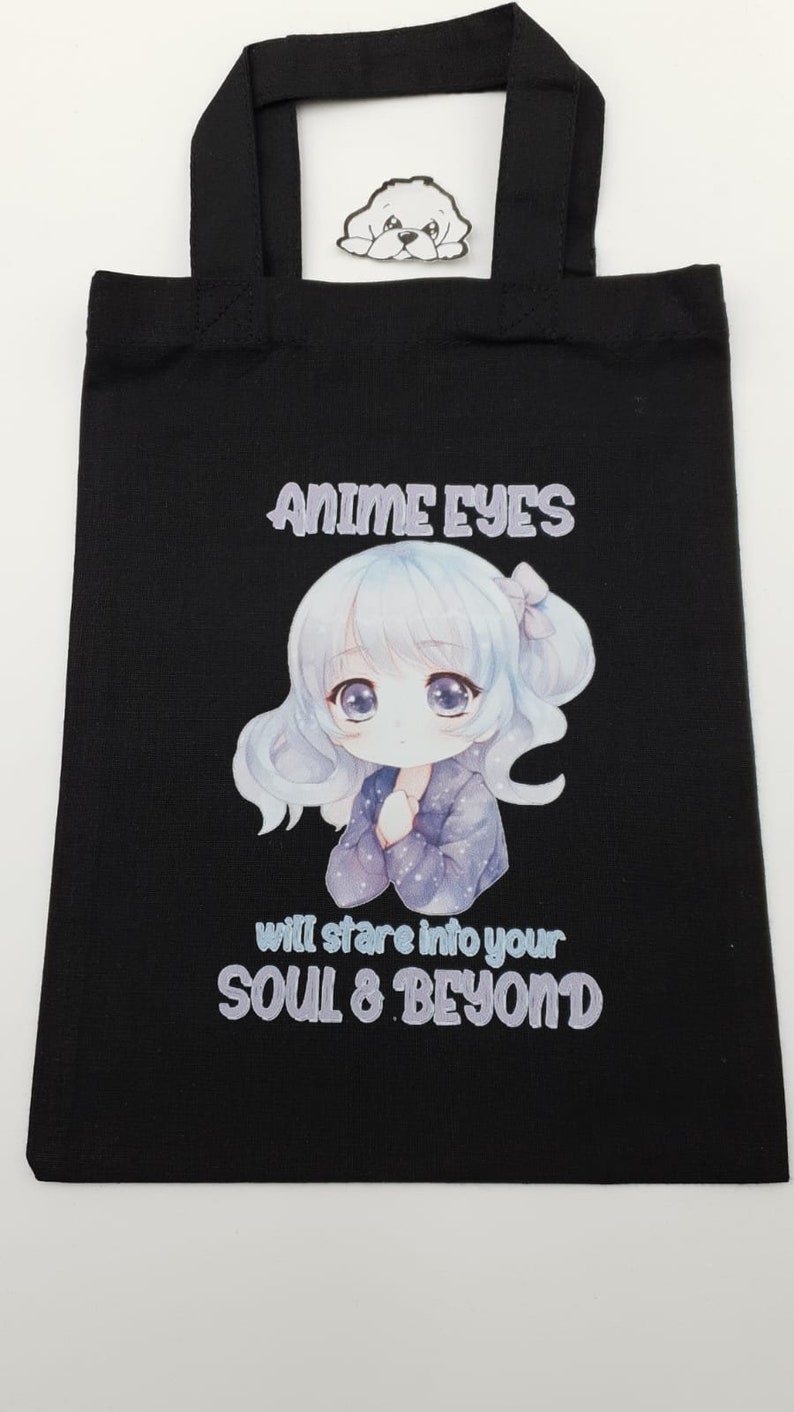 Anime Eyes, Chibi Eyes Mini Tote Bag, Manga Tote Bags, Book Tote Bag ...