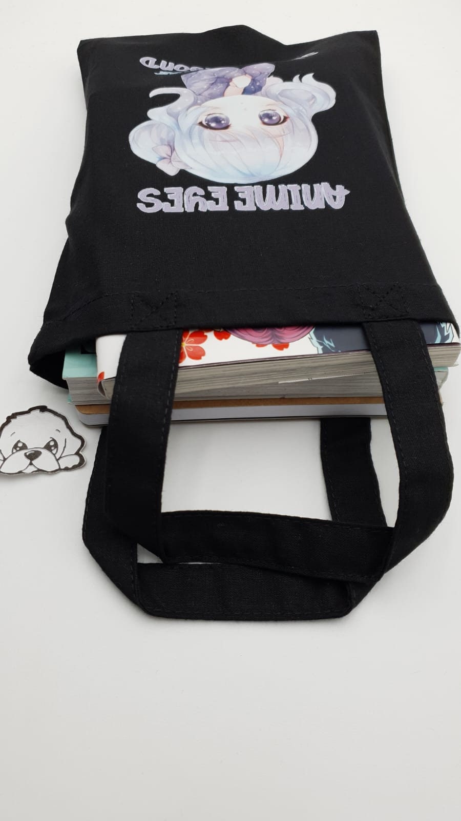 Anime Eyes, Chibi Eyes Mini Tote Bag, Manga Tote Bags, Book Tote Bag ...