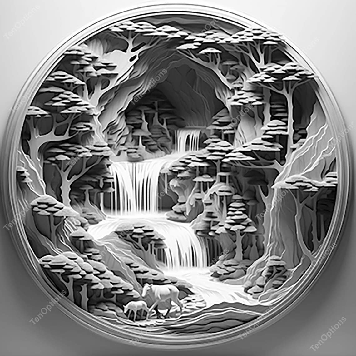 Gravure laser PNG, gravure laser Png, fichier Lightburn, illusion 3D ...