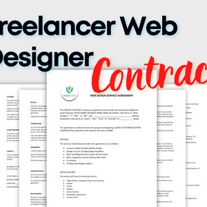 Freelance Web Designer Contract Template Professional Editable ...