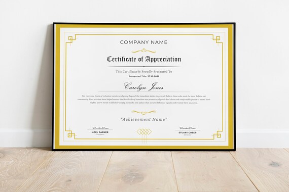 Editable Custom Certificate Template DIY Printable Word - Etsy Canada