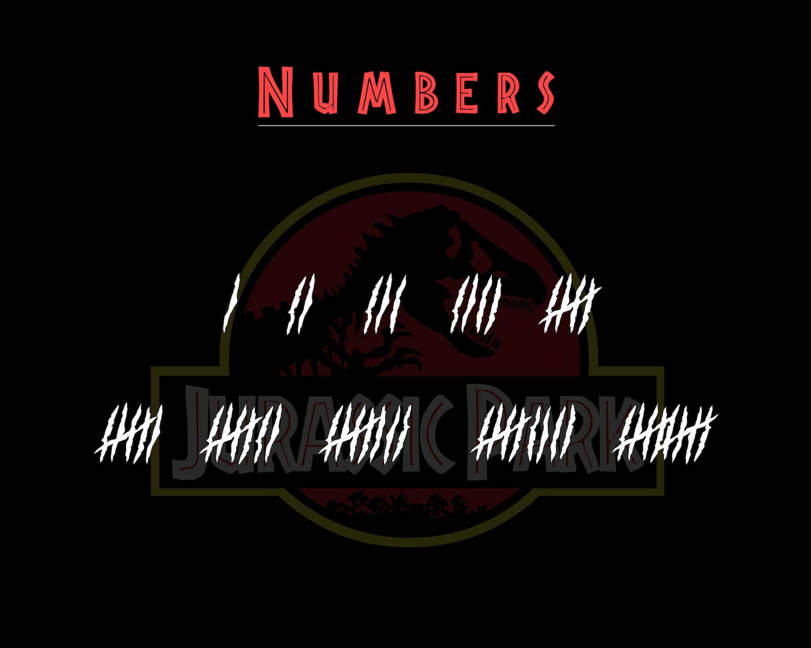 Jurassic Park TTF Font Symbols Numbers Letters With Font SVG - Etsy