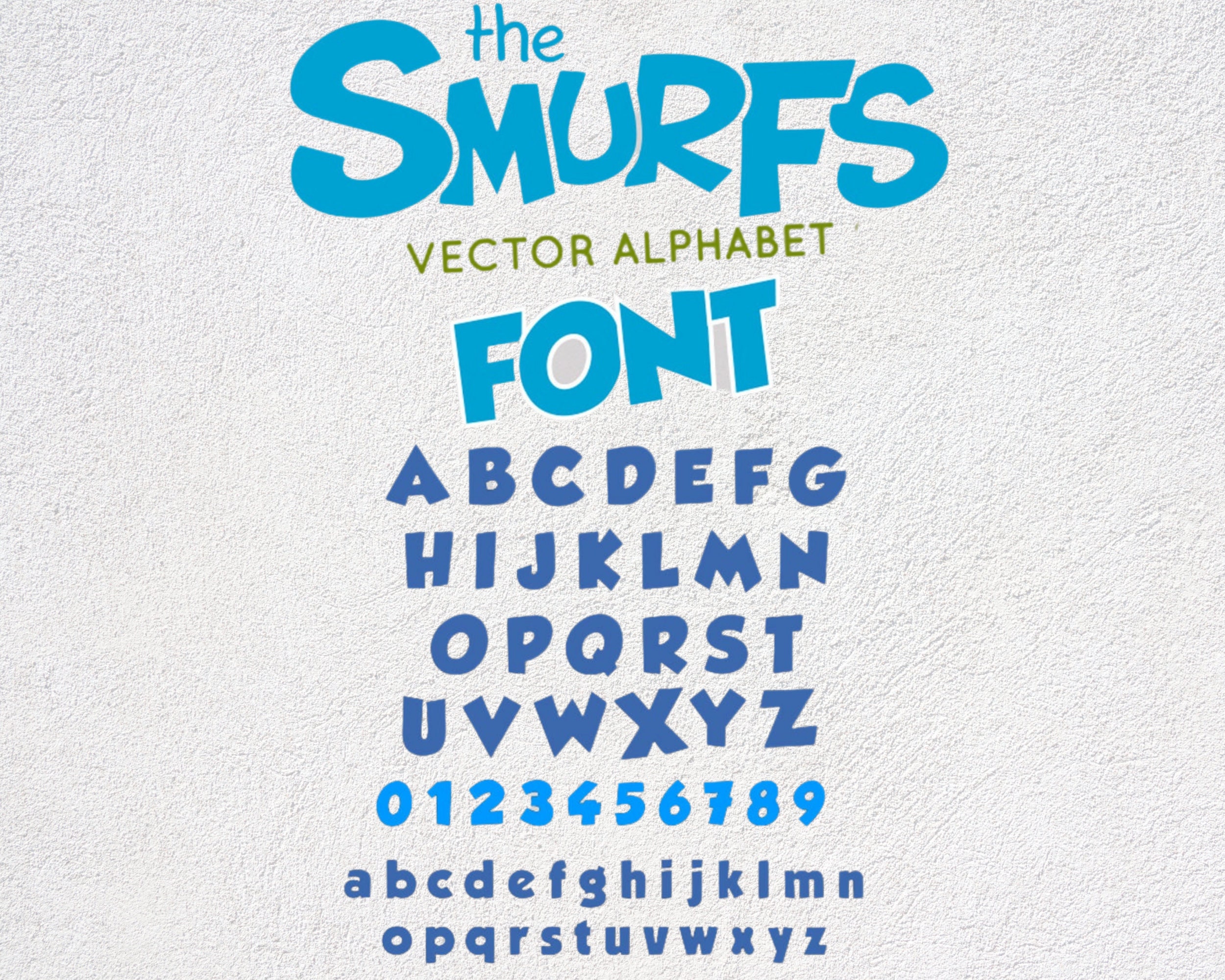 Smurfs SVG Bundle Smurfs Font SVG Files for Cricut Smurfs - Etsy Finland