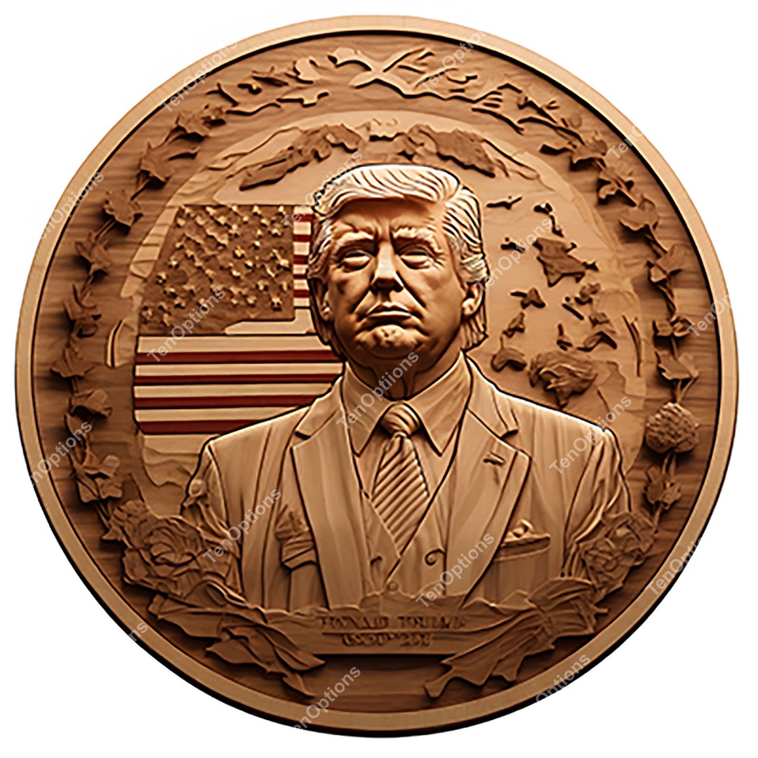 Donald Trump 3D Illusion Laser Engraving File, Laser Burn PNG, Laser ...