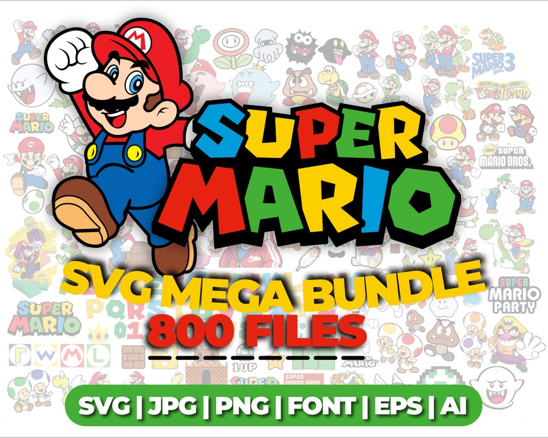 Super Mario SVG Bundle for Cricut and Sublimation, Mario Family Layered ...