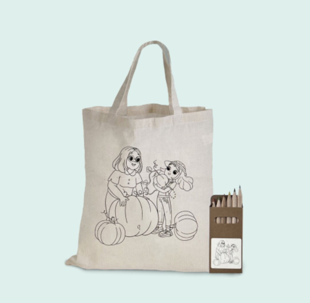 Divine Pumpkin Vine Colouring Bag and Pencils - Etsy