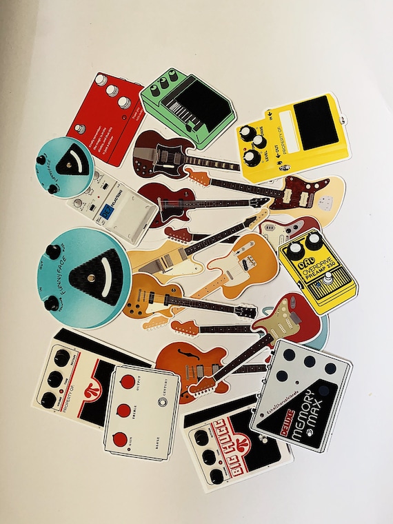 Ultimate Guitar and Effect Pedals Sticker Bundle. Pack of 21 - Etsy