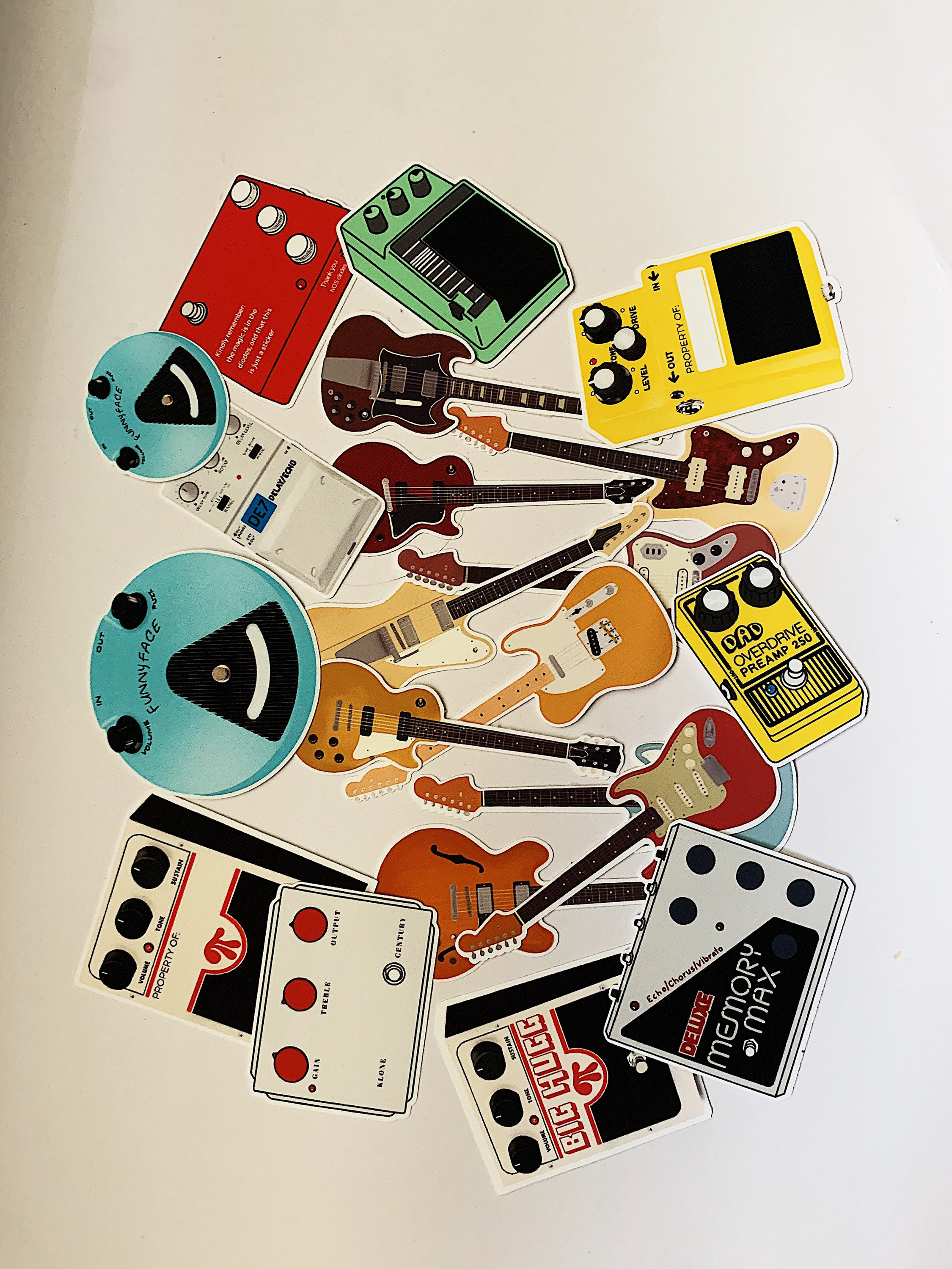 Ultimate Guitar and Effect Pedals Sticker Bundle. Pack of 21 Matte Kiss ...