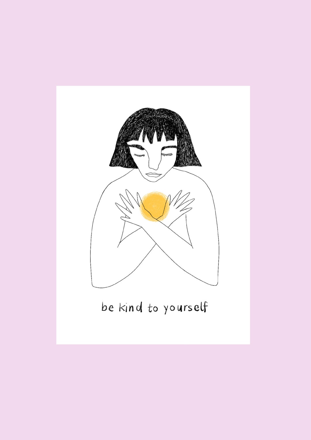 Postkarte - Be Kind to Yourself - A6 Print - Etsy