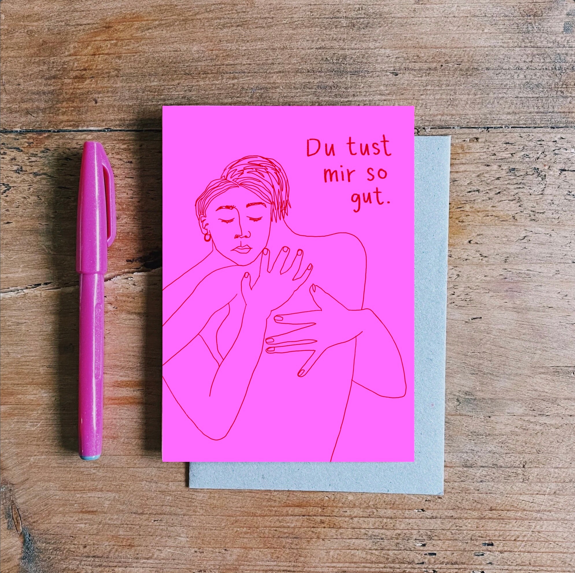 Postkarte Du Tust Mir so Gut A6 Print - Etsy