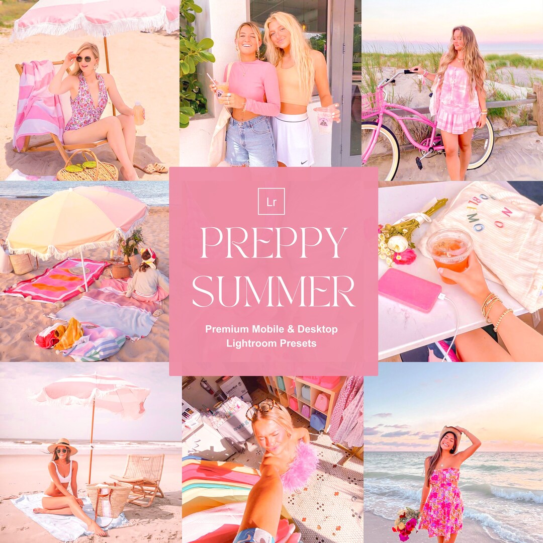 10 Preppy Summer Mobile & Desktop Lightroom Presets,summer Presets,vibrant Presets,beach Presets ...