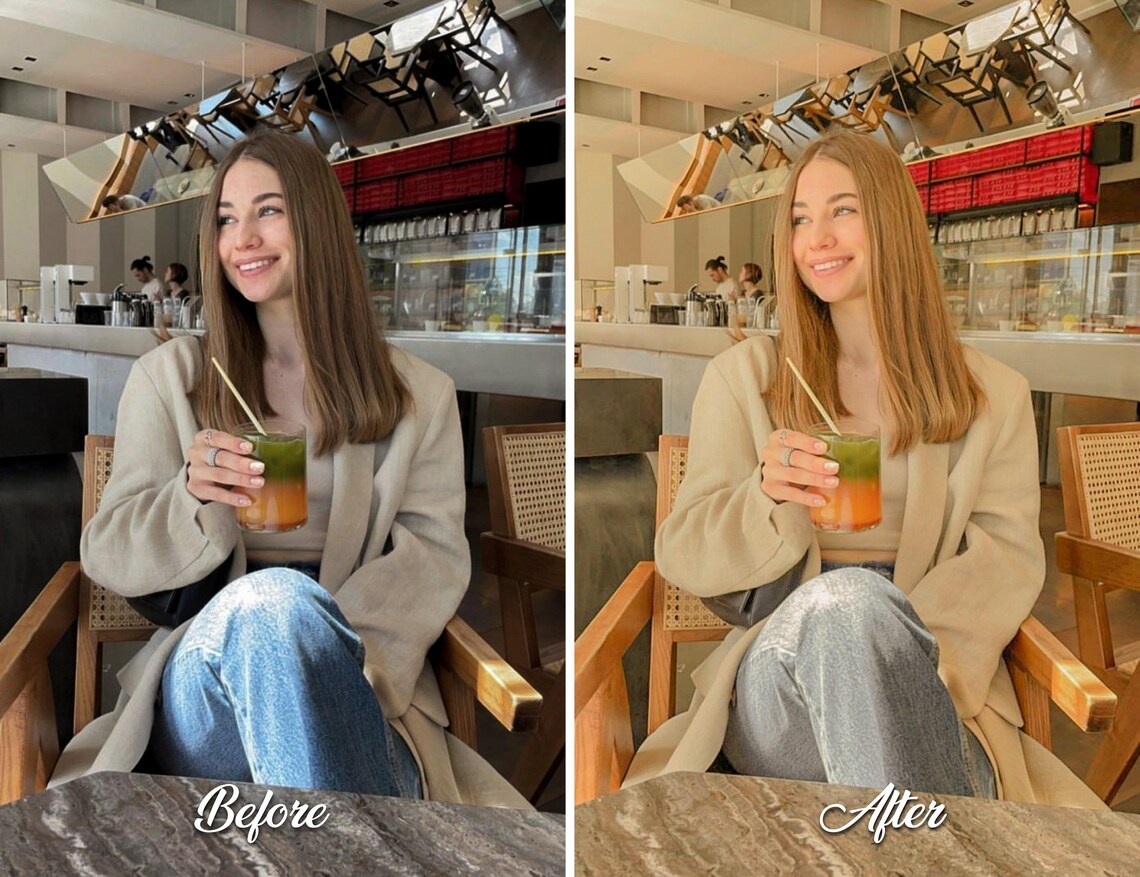 5 Golden Aesthetic Lightroom Presets Aesthetic Lightroom - Etsy