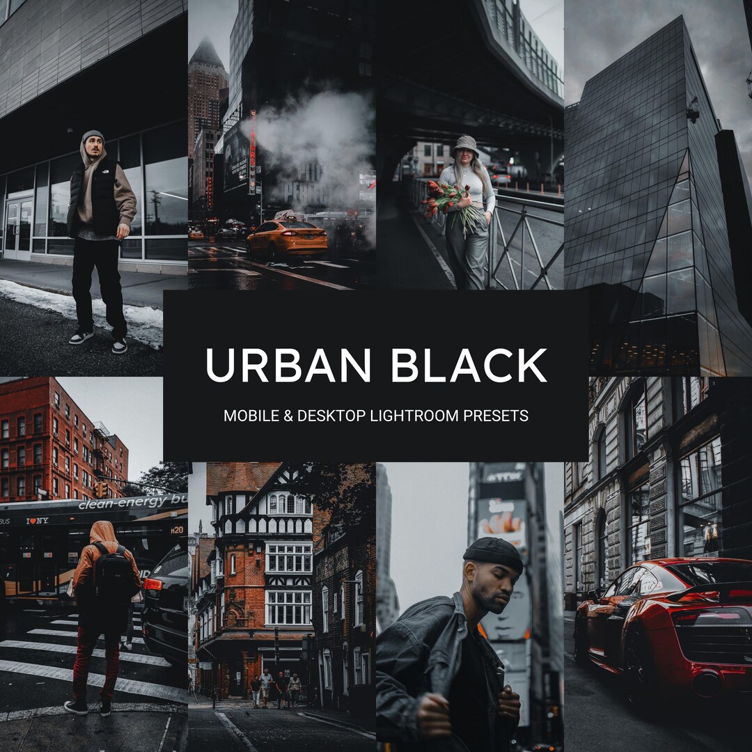 10 Cinematic Urban Black Lightroom Presets,cinematic Dark Presets,moody ...