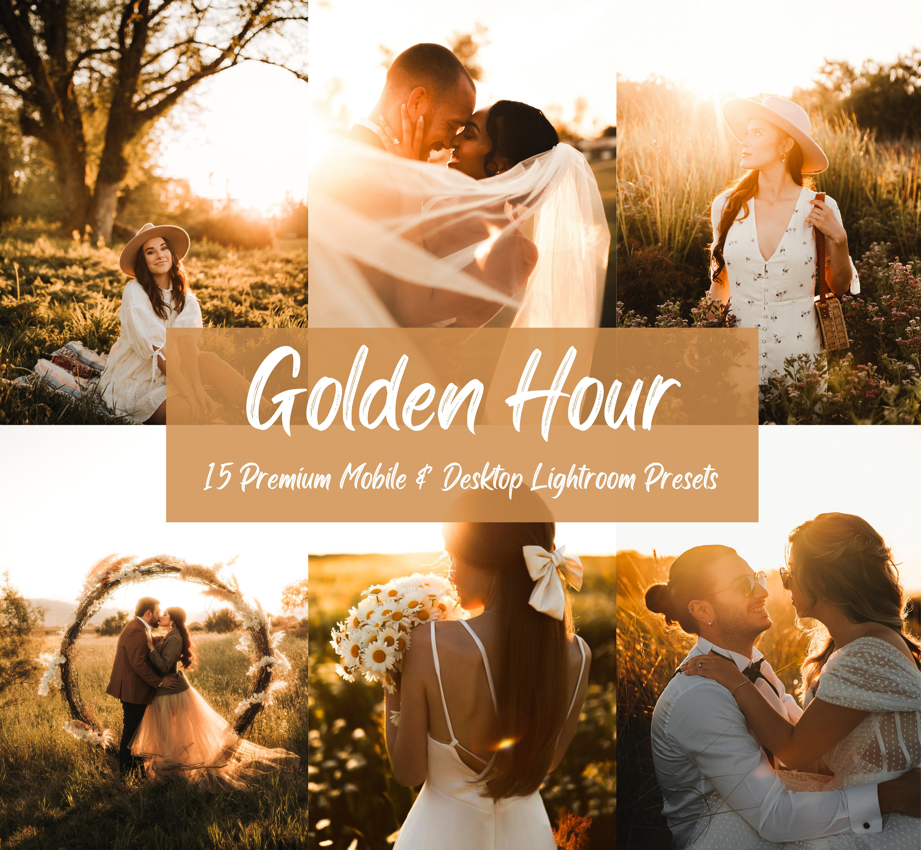 15 Golden Hour Lightroom Presets,warm Presets,sunset Presets,golden ...
