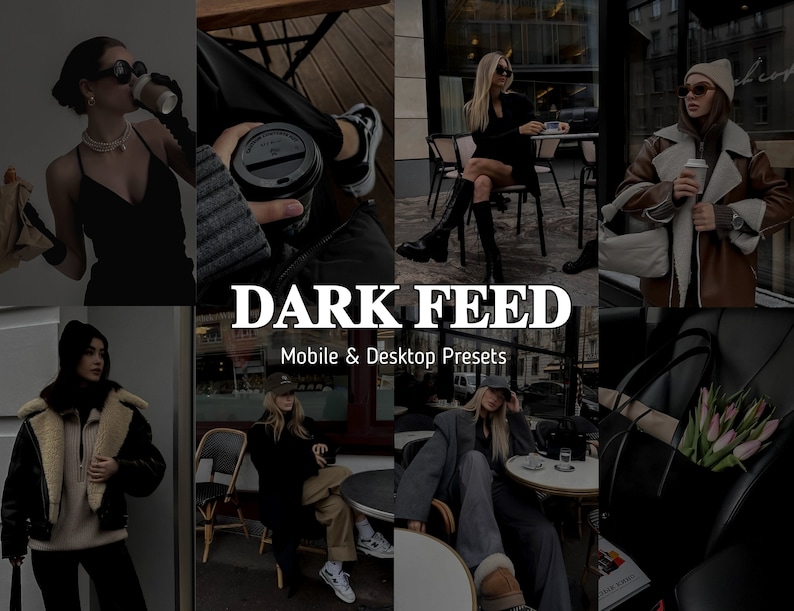 10 Dark Aesthetic Lightroom Mobile & Desktop Presets, Dark Feed Presets ...