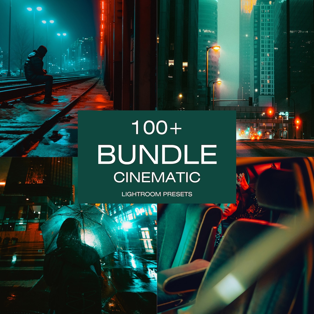 100+ Cinematic Bundle Lightroom Presets,cineamtic Presets,cinematic ...