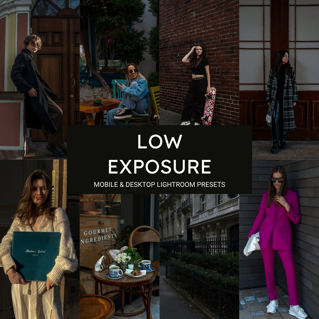 10 Low Exposure Mobile & Desktop Lightroom Presets,dark Aesthetic ...