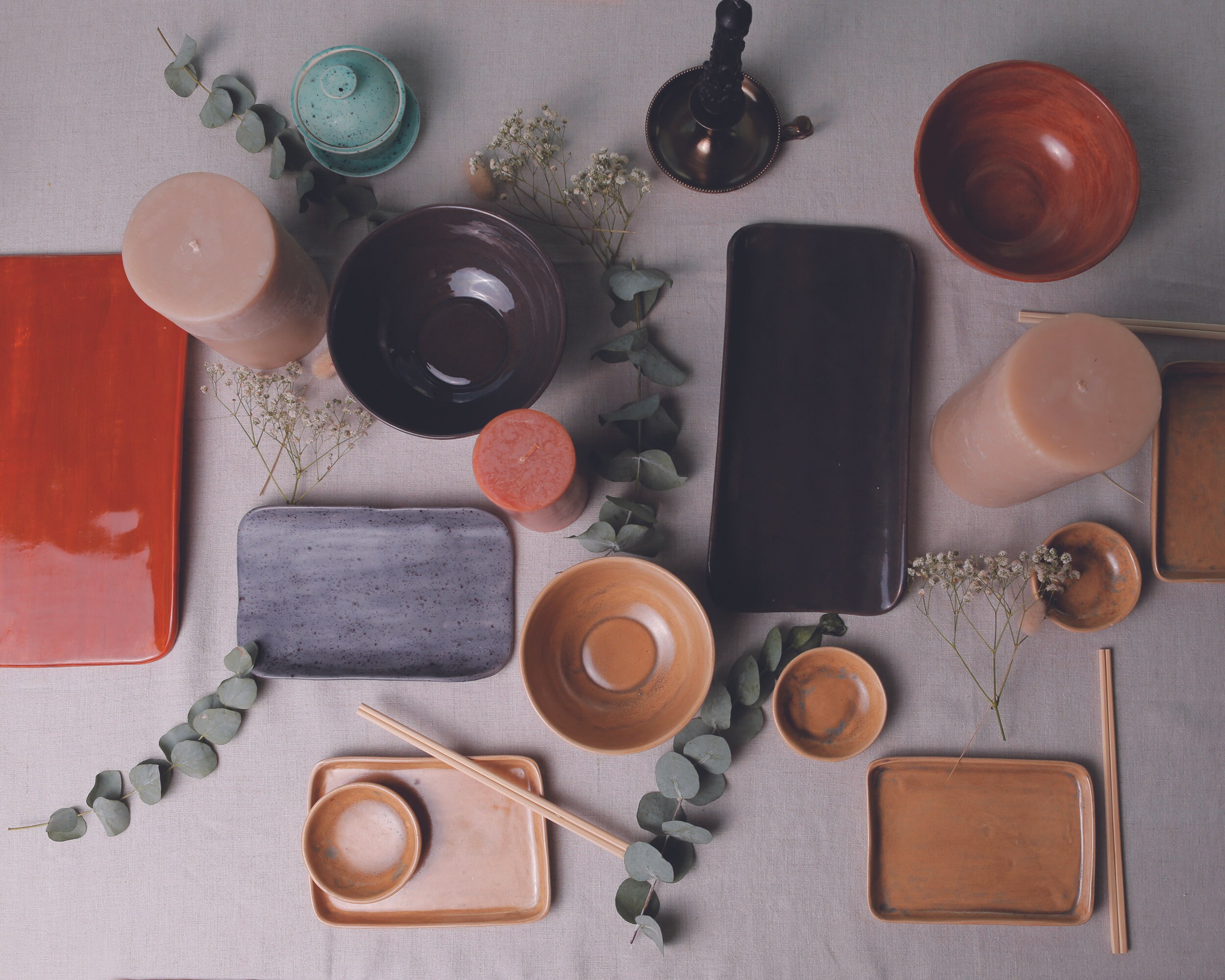 Large Ceramic Tray Long Plate Sushi Serving Plate Rectangle - Etsy