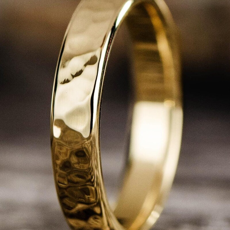 Hammered Gold Ring - Etsy