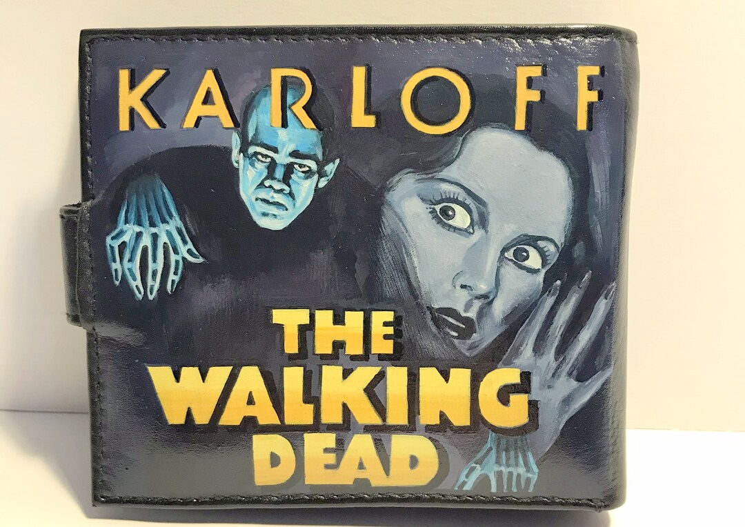The Walking Dead, Hand Painted Leather Wallet - Etsy