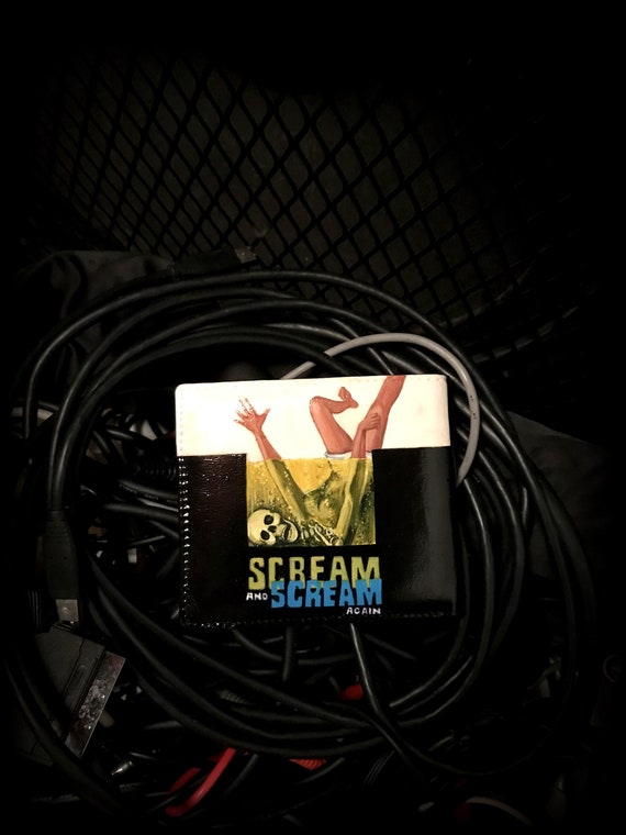 Scream & Scream Again Hand Painted Leather Wallet - Etsy