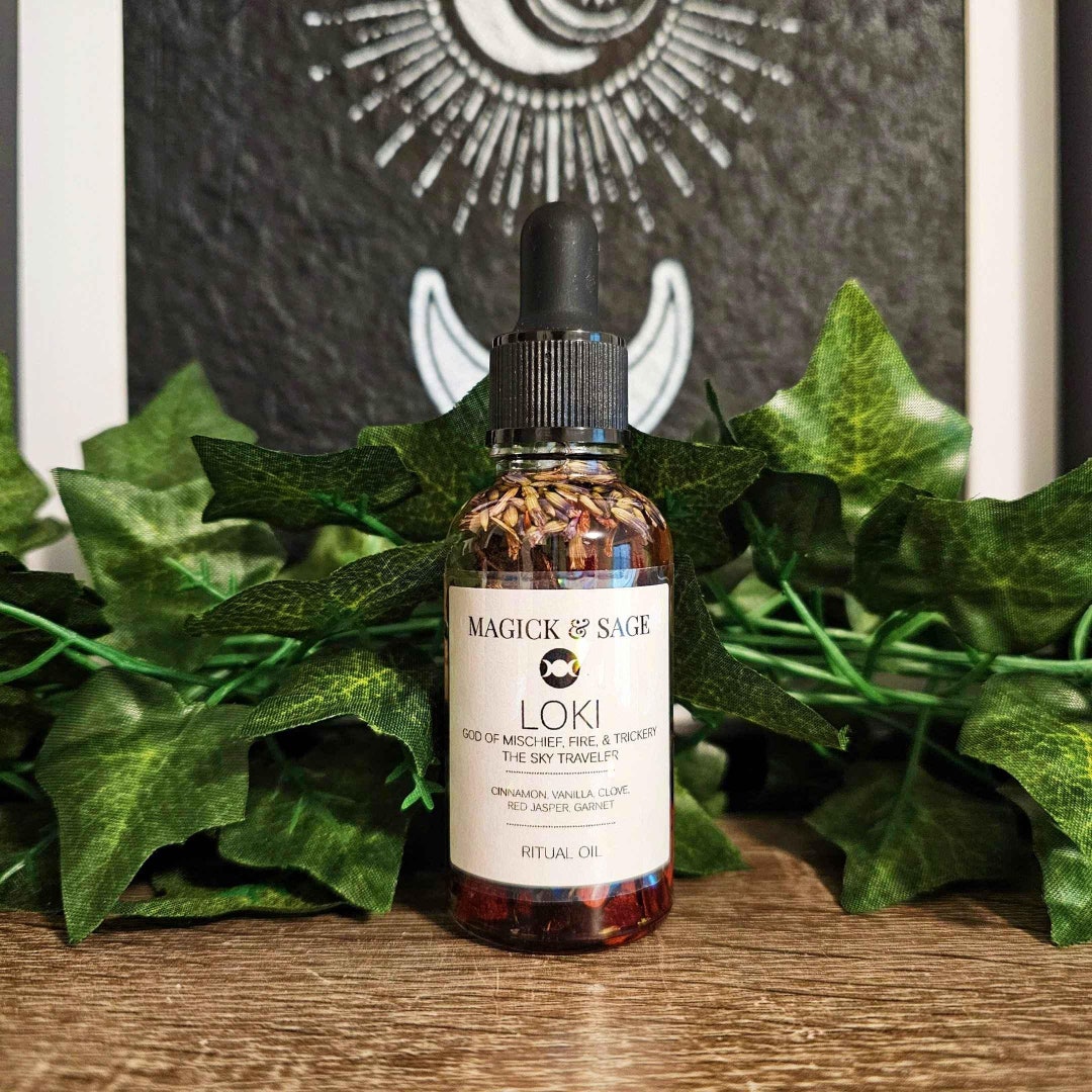 Loki Ritual Oil - the Sky Traveler - God of Fire, Mischief, Chaos ...